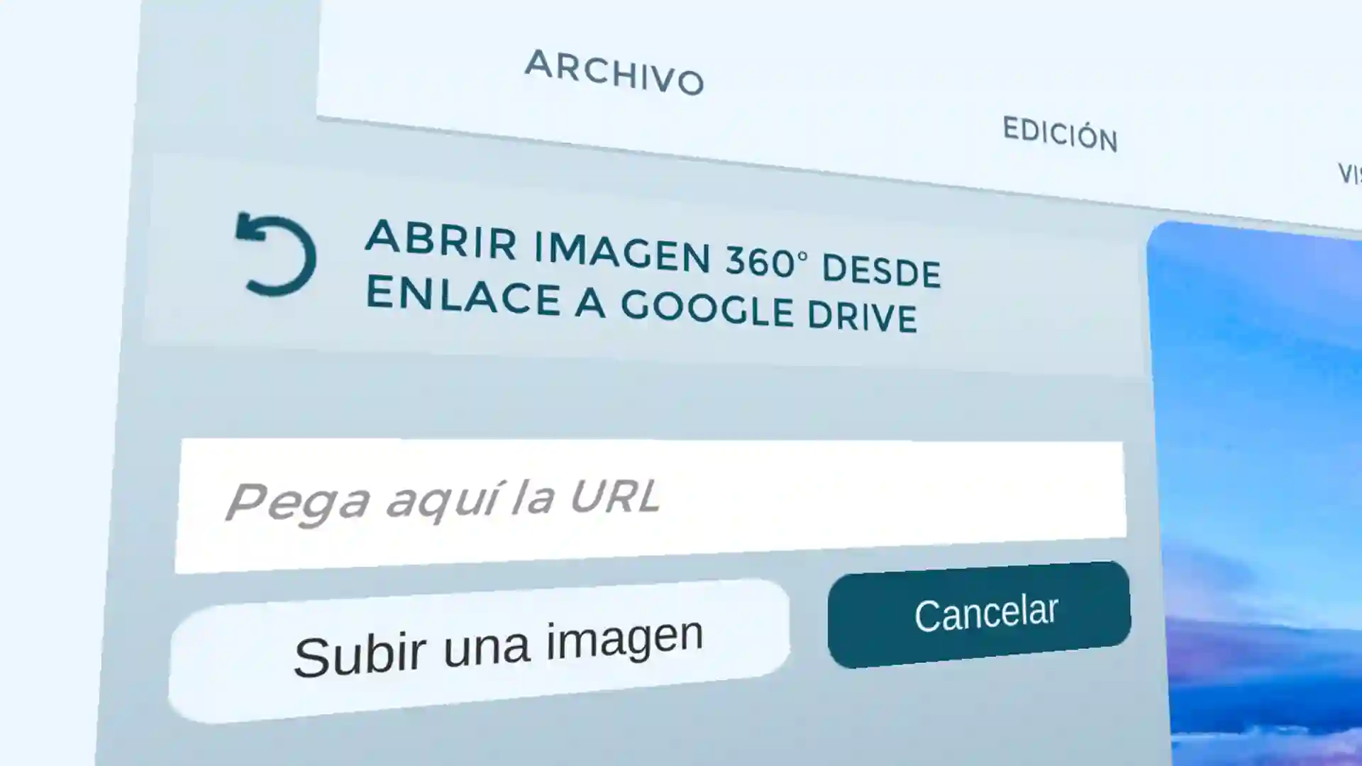 Open 360 image from Google Drive - Visor360