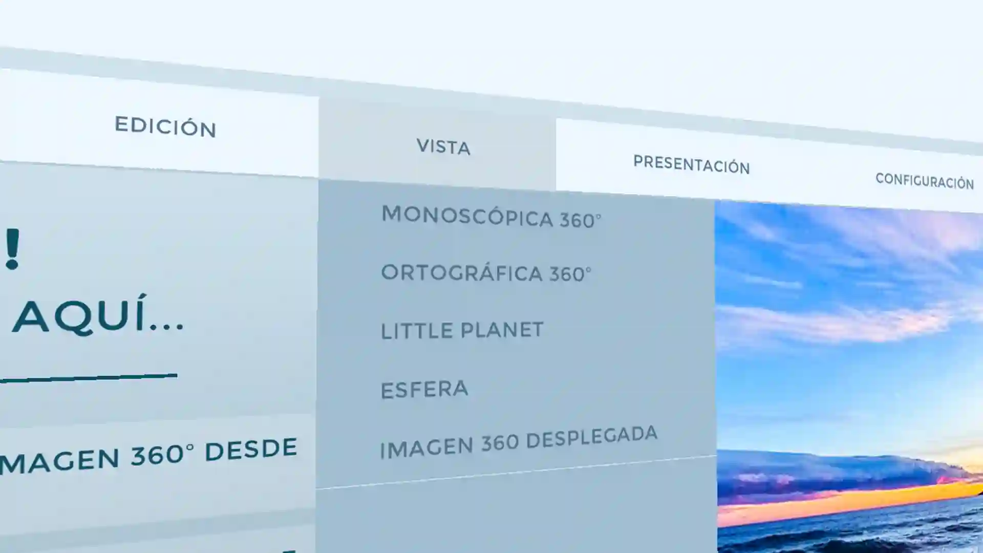 360 view modes - See 360º images with another perspective