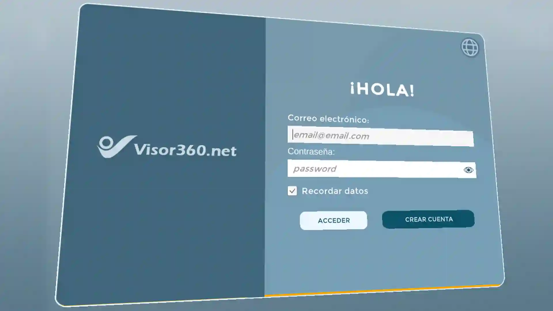 Visor360 user accounts - Login and Password